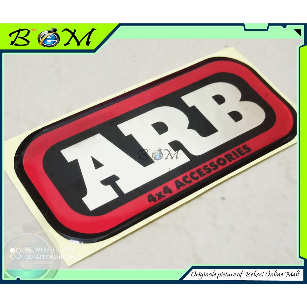 Arb 4x4 ACCESSORIES chrome Black bumper Sticker Embossed Sticker ...