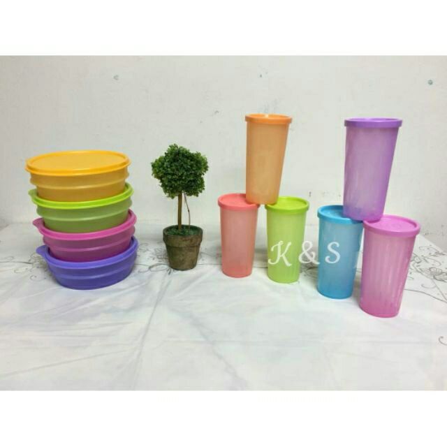 Tupperware Double Combo 2 Zentome Tumbler + Sweet Stackable Teacher Set ...