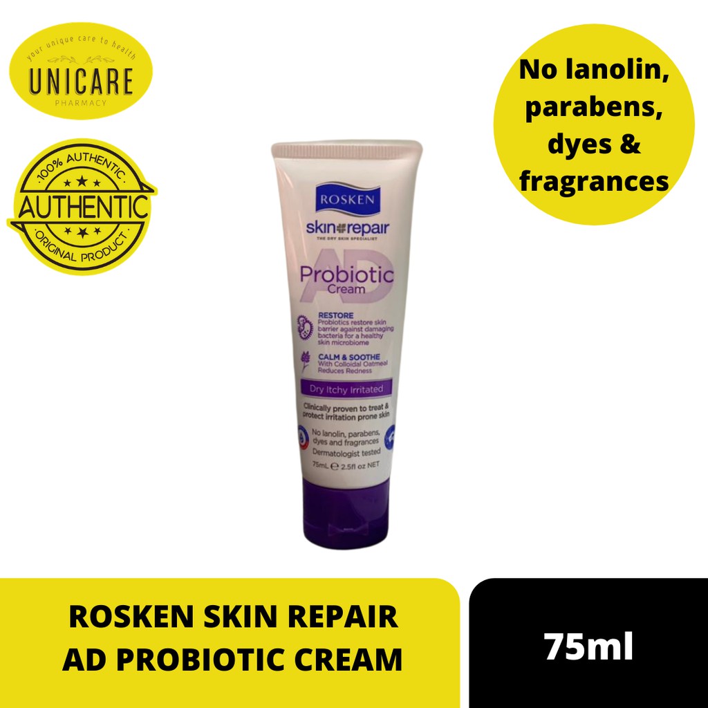 Rosken Skin Repair AD Probiotic Cream 75ml | Shopee Malaysia