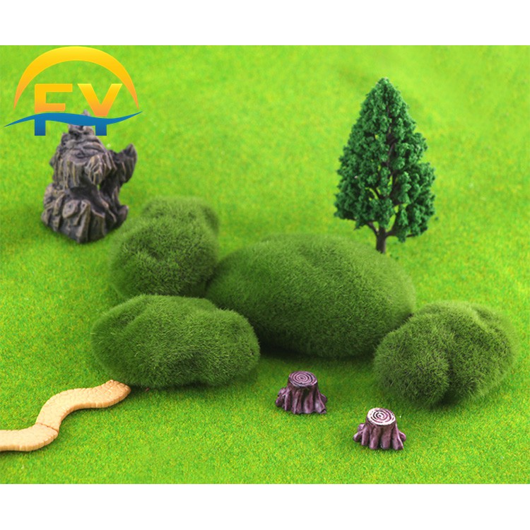 FY Artificial Moss Stone Rock Decorative Green Moss Covered Stone ...