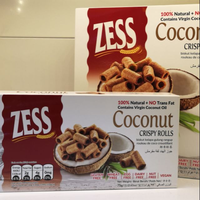 (Ready Stock ) Zess Coconut Rolls 椰香酥卷 75g/150g | Shopee Malaysia