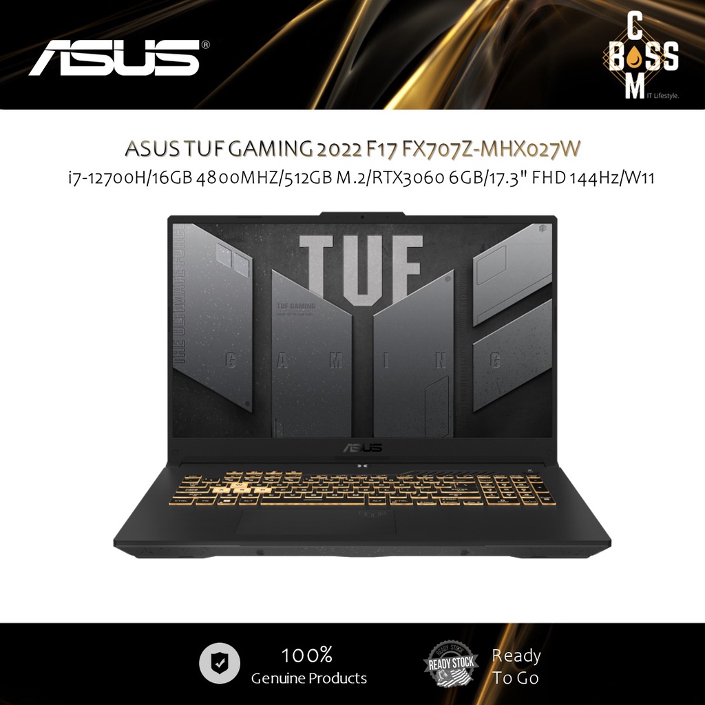 *ORIGINAL* ASUS TUF GAMING 2022 F17 FX707Z-MHX027W (I7-12700H/16GB ...