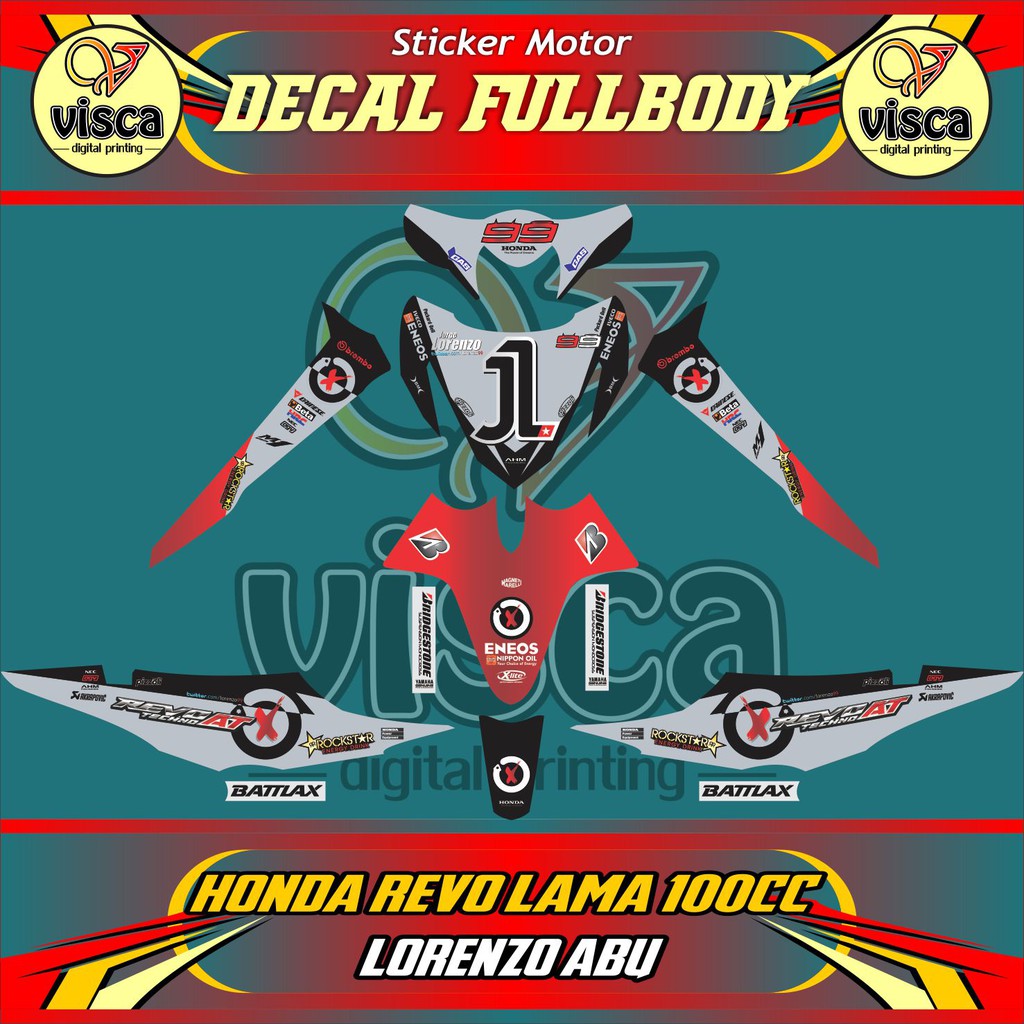 HONDA REVO OLD LORENZO MOTORCYCLE STRIPING | Shopee Malaysia