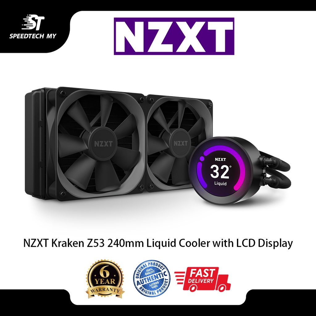 NZXT KRAKEN Z53 240mm (Black) | NZXT KRAKEN Z53 RGB (Black / White ...