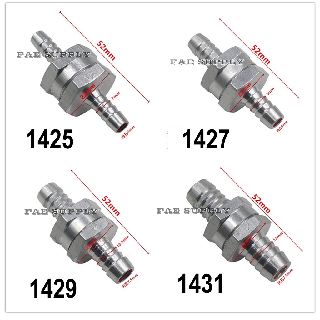 Aluminium Alloy One Way Fuel Non Return Check Valve Petrol diesel Non ...