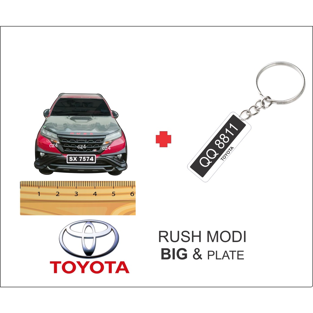 toyota rush modi keychain modified (2d) | Shopee Malaysia