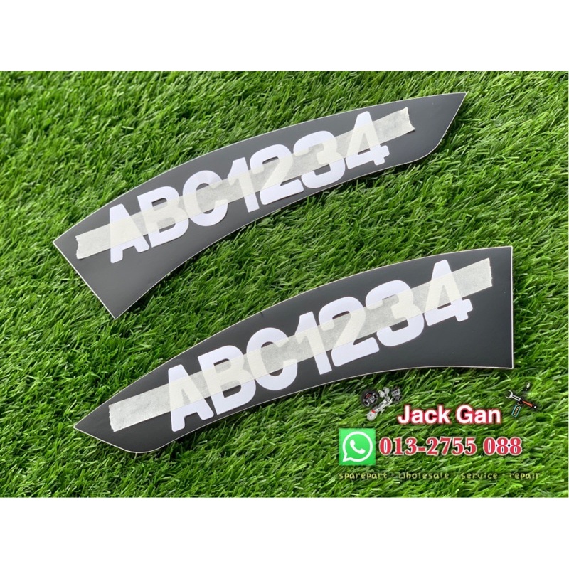 Y80 C70 GBO NOMBOR NUMBER NO PLATE DEPAN & STICKER MUDGUARD | Shopee Malaysia