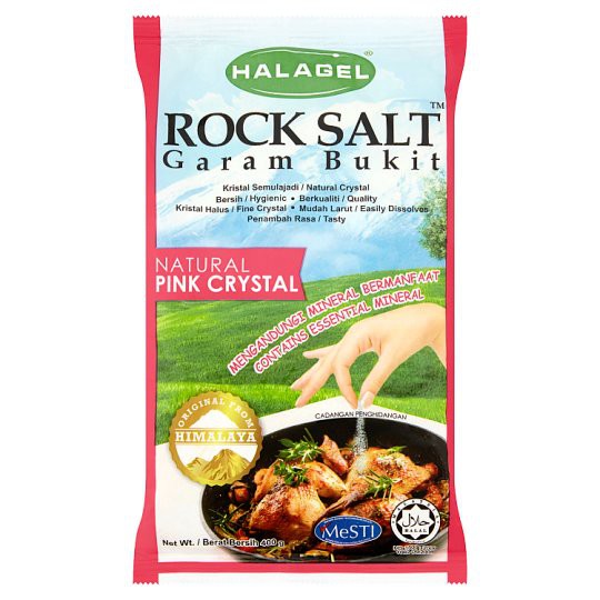 HALAGEL PINK CRYSTAL GARAM BUKIT HALUS /ROCK FINE SALT 400g | Shopee ...