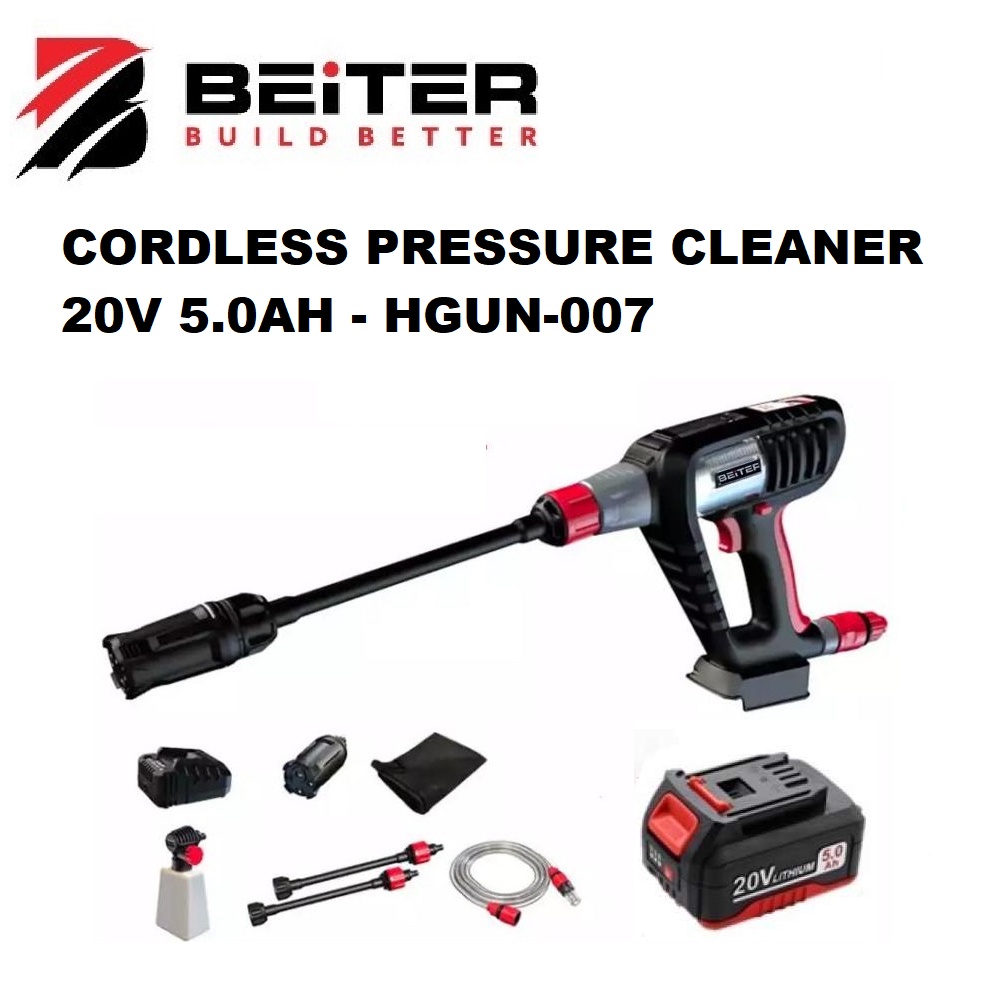 BEITER 20V HYDROGUN CORDLESS CAR WASH COMES WITH 20V-5.0AH BATTERY ...