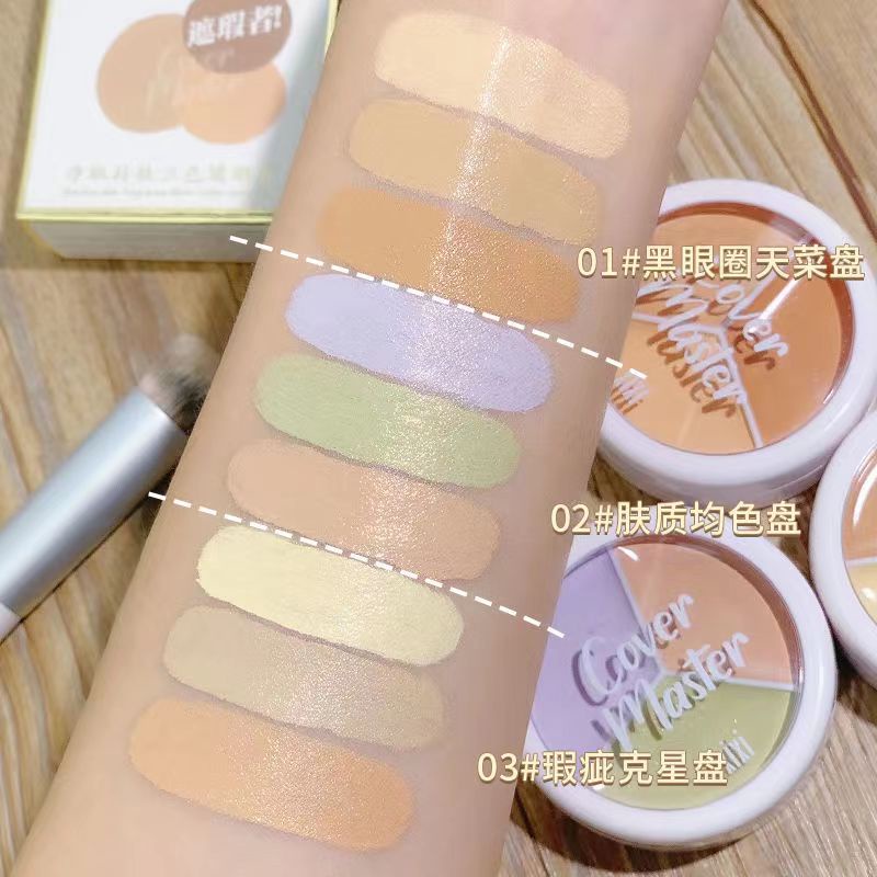 XIXI Makeup 3 Color Concealer Palette With Concealer Brush Flawless ...