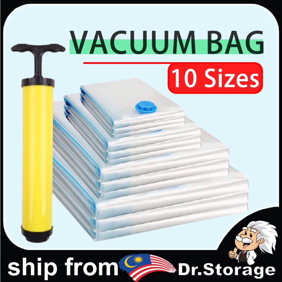 Drstorage Vacuum Storage Bag Reusable Vacum Seal Bag Space Saving ...