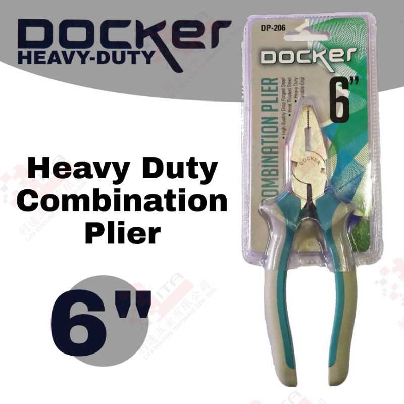 DOCKER HEAVY-DUTY COMBINATION PLIER 6" KOMBINASI TANG 6" | Shopee Malaysia