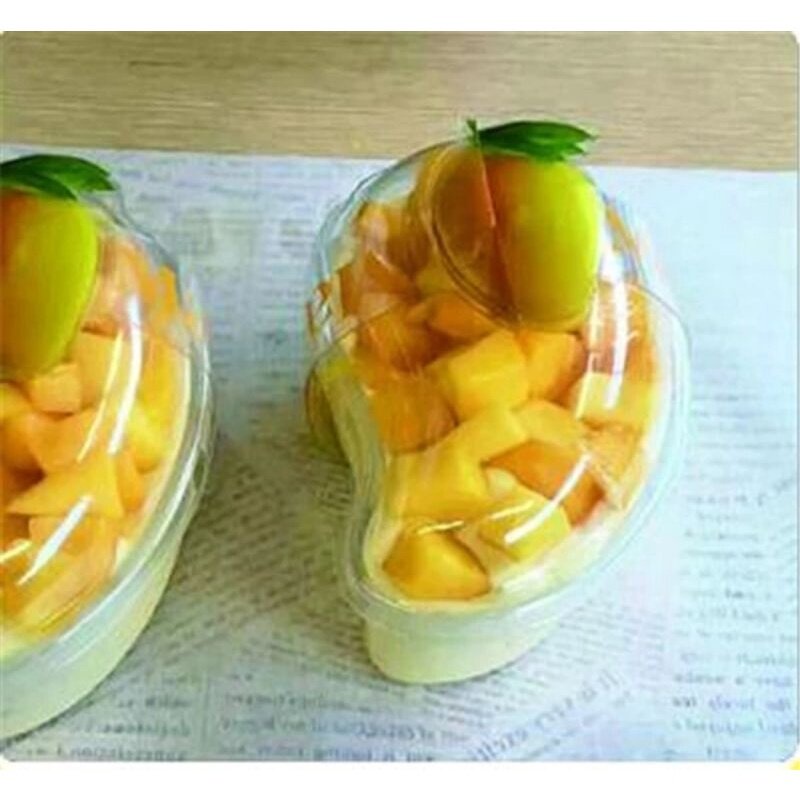 AR - (10 Pcs) Fruit Mango Shape Mousse Cake Box | Mango Packaging Box ...