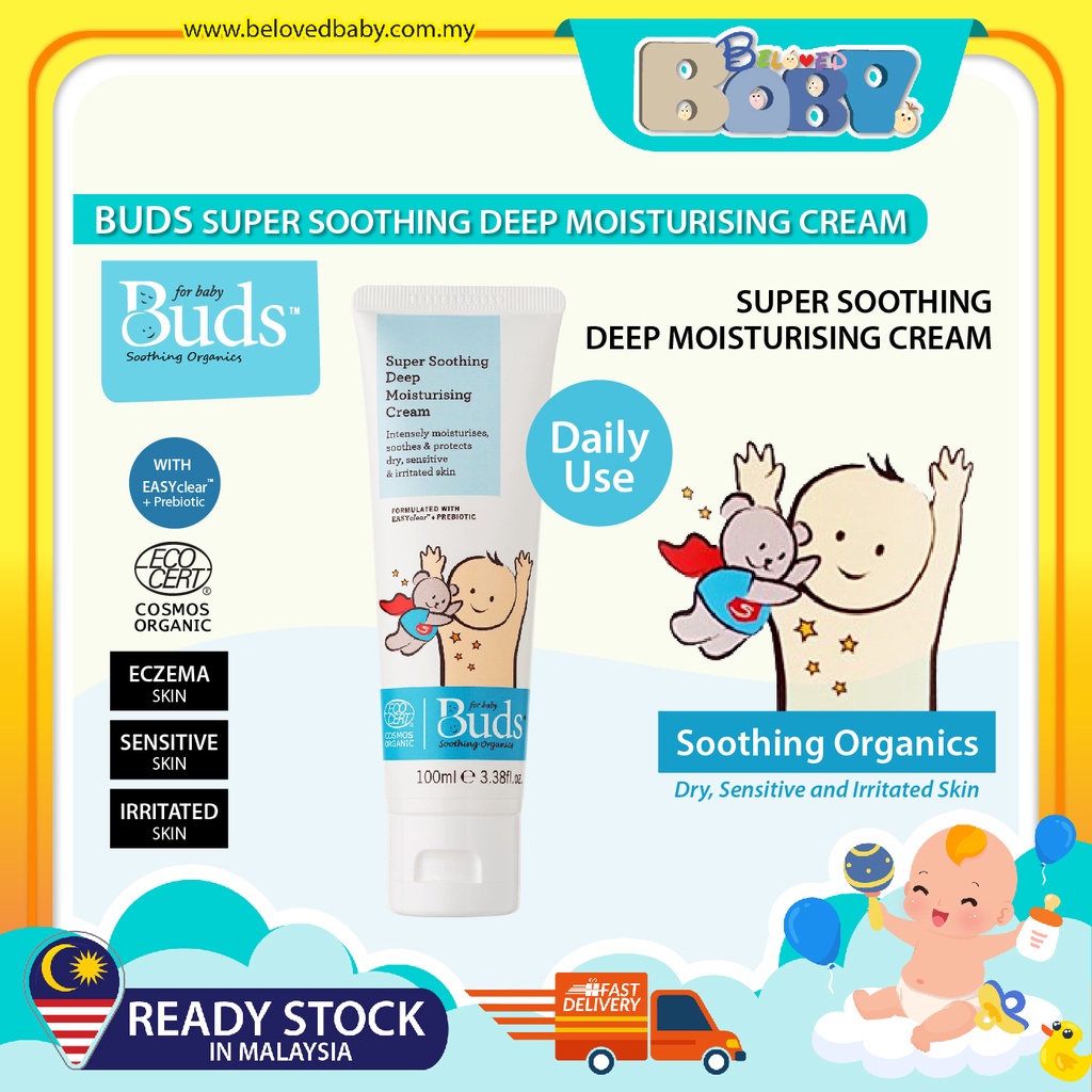 Buds Soothing Organics Super Soothing Deep Moisturising Cream - Eczema ...