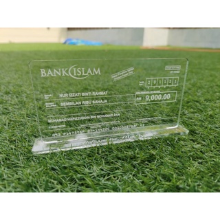 Cek hantaran / mockup cek / replika cek / mockup cheque / perkahwinan ...