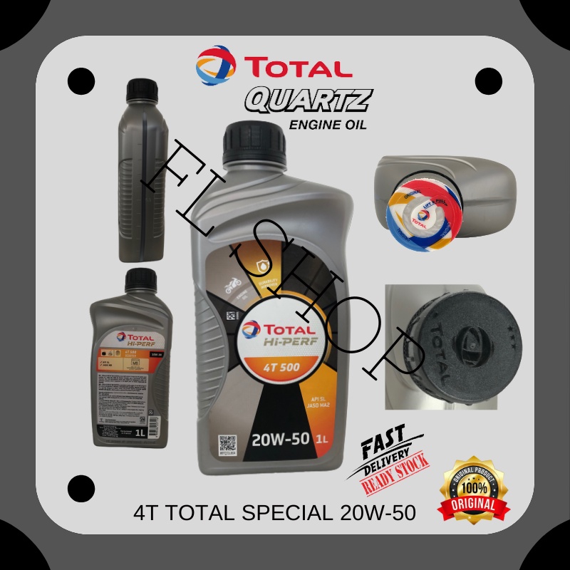 MINYAK ENGINE 4T TOTAL 20W-50 ORIGINAL,1LITER , MINYAK PELINCIR ...