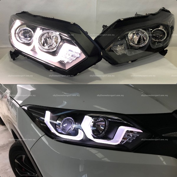 Honda HRV HR-V Head Lamp Headlight Projector DRL Led 100% Taiwan 2014 ...