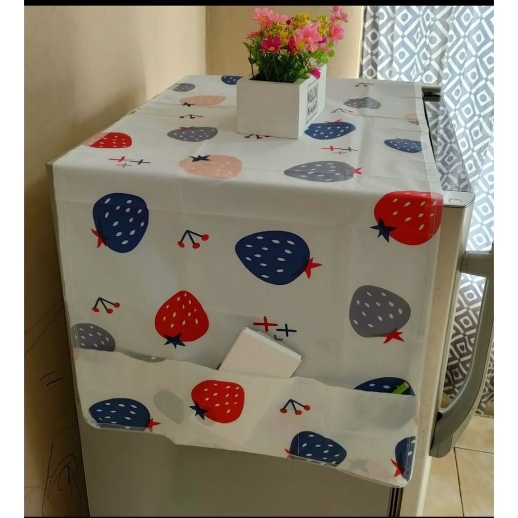 Peva Fridge Cover - PEVA motif Fridge Cover - Waterproof | Shopee Malaysia