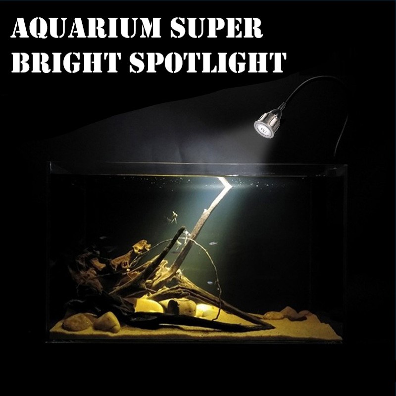 Aquarium spotlight 3 color Adjustable aluminum fish tank spotlight ...