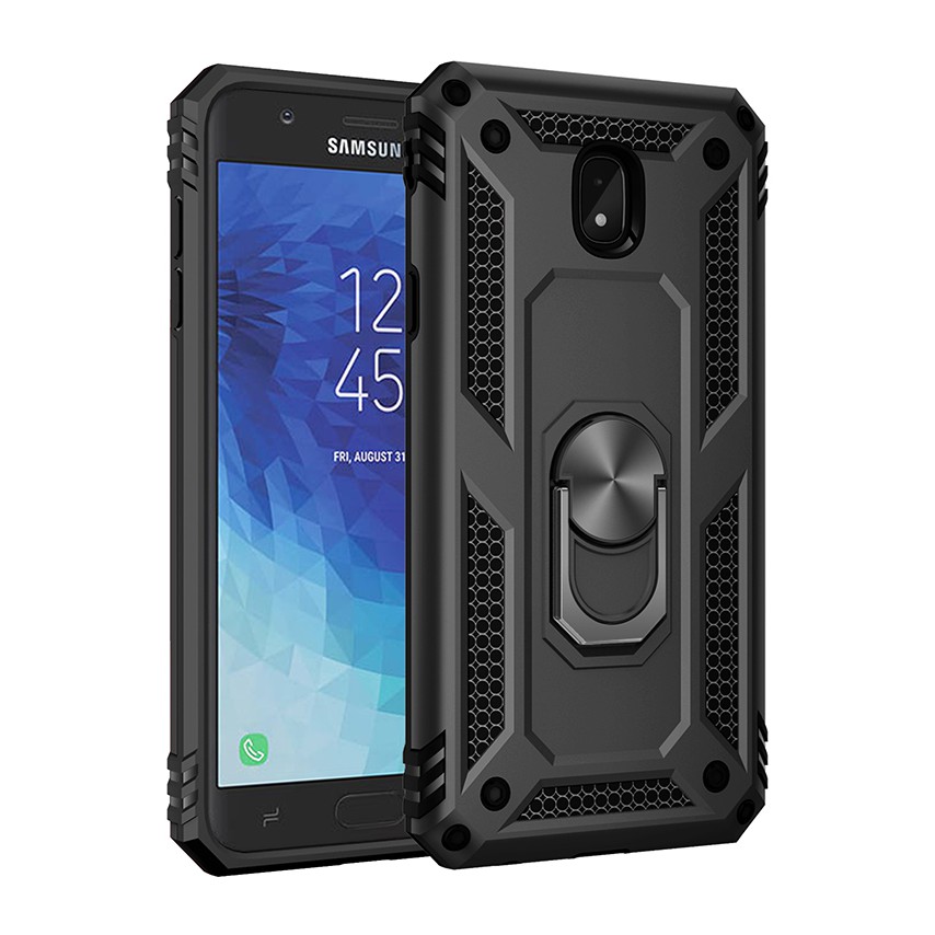 Samsung Galaxy J2 Pro J3 J4 J6 J7 2018 / J250 Armor Finger Magnetic Car Ring Holder Cover Phone ...