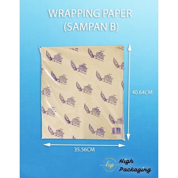 CAP SAMPAN Wrapping Paper B [100’s] Nasi lemak paper/ Hawker paper ...