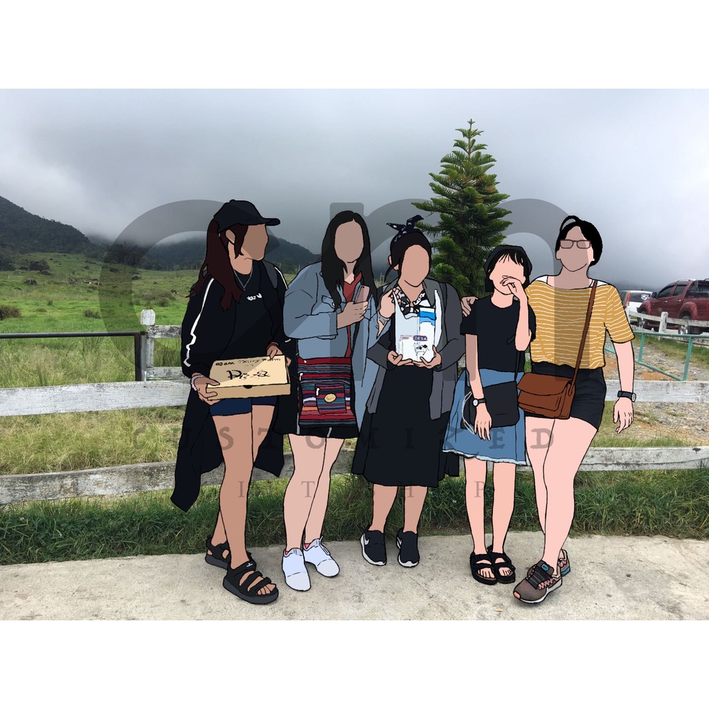 Illustration line Drawing (Customized) | Shopee Malaysia