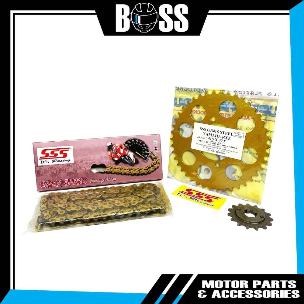 [SSS] YAMAHA-Y100/Y110/Y125/LC135/RXZ (GS415 Half Gold) Sprocket ...