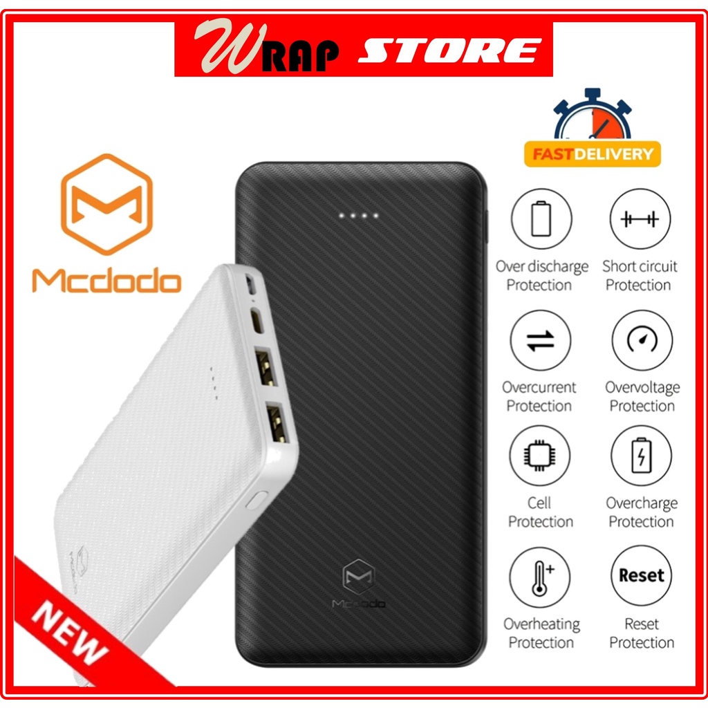 Mcdodo Hummingbird Series 10000mAh Dual USB Ports Power Bank MC735 | Shopee Malaysia