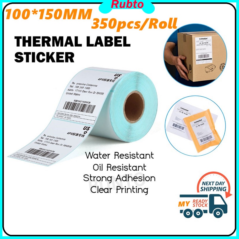 A6 100*150 Thermal Printer Thermal Paper Courier Bag Sticker Shipping ...