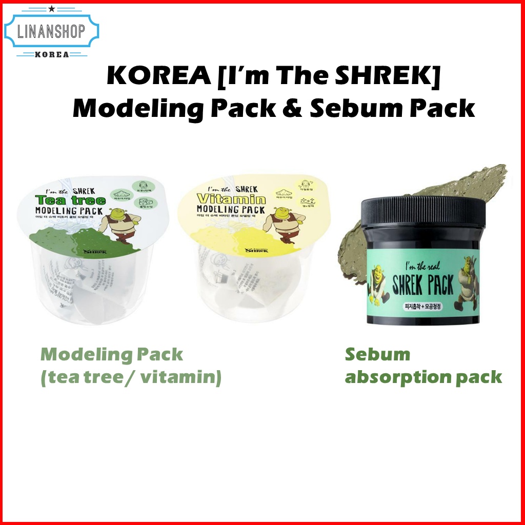 KOREA [I’m The SHREK] Shrek Green Clay Mask/Powder Mask/Sebum Pack ...