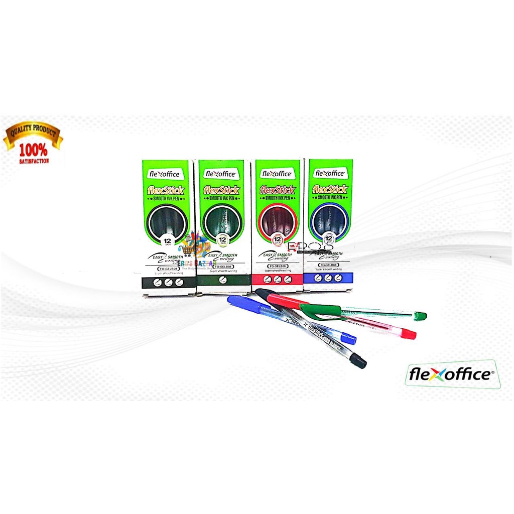 FlexStick Smooth Writing Ink Pen - 12 PCS (1 Box) | Shopee Malaysia