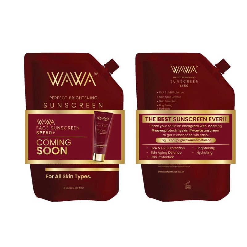 WAWA FACE SUNSCREEN SPF50 (Trial Pack) | Shopee Malaysia