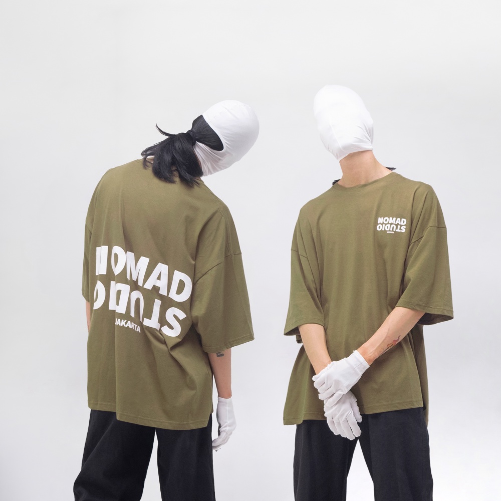 Nomadstudio The Origin Olive Oversized T-Shirt | Shopee Malaysia