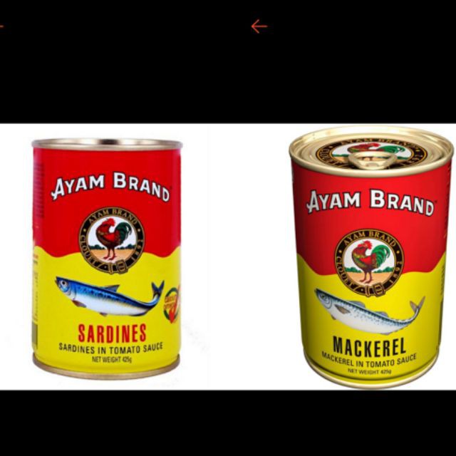 AYAM BRAND SARDINE / MACKEREL IN TOMATO SAUCE 425GM | Shopee Malaysia