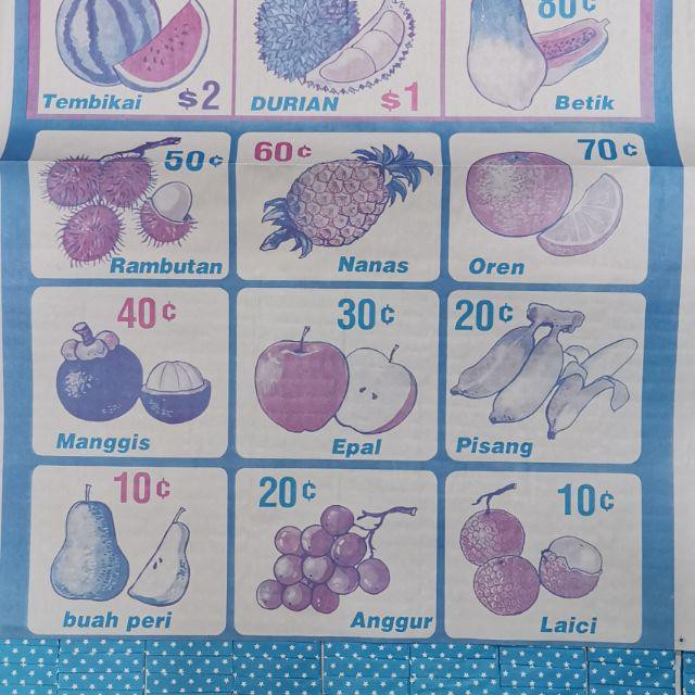 TIKAM PAPAN MAINAN OLD SCHOOL 240pcs /5 type of the papan tikam can ...