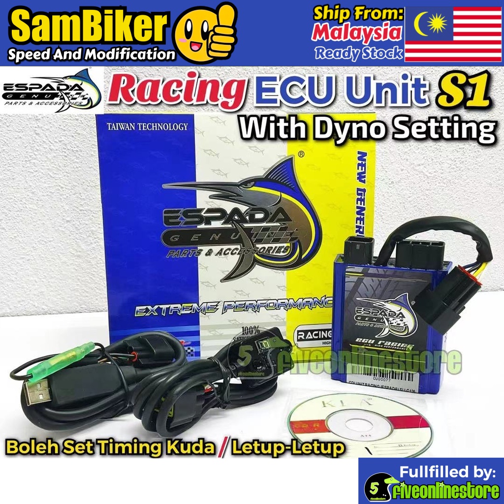 ESPADA Racing CDI ECU Unit S1 Adjustable Yamaha Y15ZR V1 LC135 SRL115Fi ...
