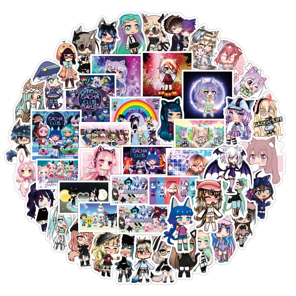 Y&P| Gacha Life Stickers Set Cartoon Anime Graffiti Waterproof Stickers ...