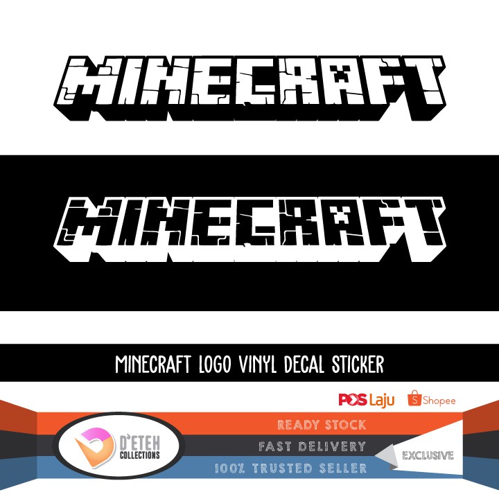 MINECRAFT Logo Vinyl Decal Sticker | Shopee Malaysia