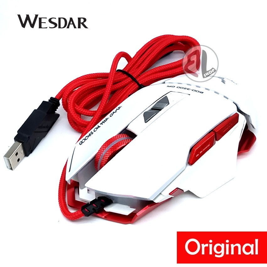 Original Wesdar GM2 8 Buttons Metal Professional Gaming Mouse - DPI ...