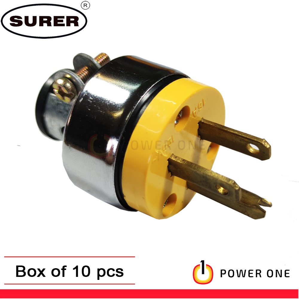 Surer 321 EDF Armored Plug Head, Parallel Grounding [Box of 10pcs] (300 ...