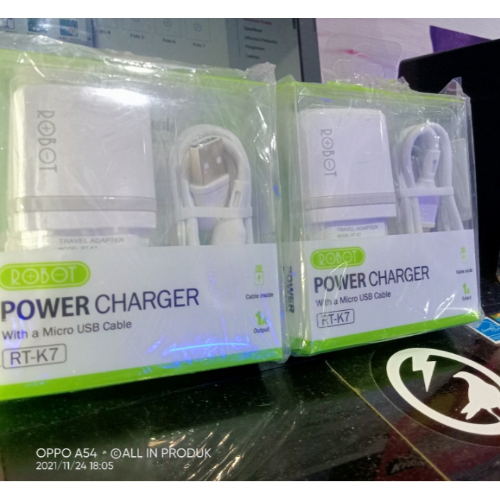 Robot RT-K7 Power Charger with Micro USB Cable | Shopee Malaysia