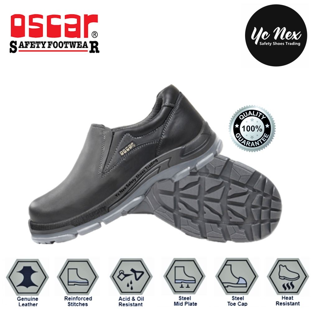Safety Shoes - Oscar Safety Shoes - Supertec T 802 Black - Slip On ...