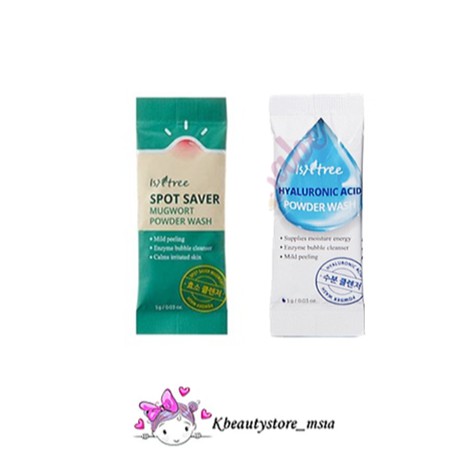ISNTREE Spot Saver Mugwort Powder Wash / Hyaluronic Acid Powder Wash ...