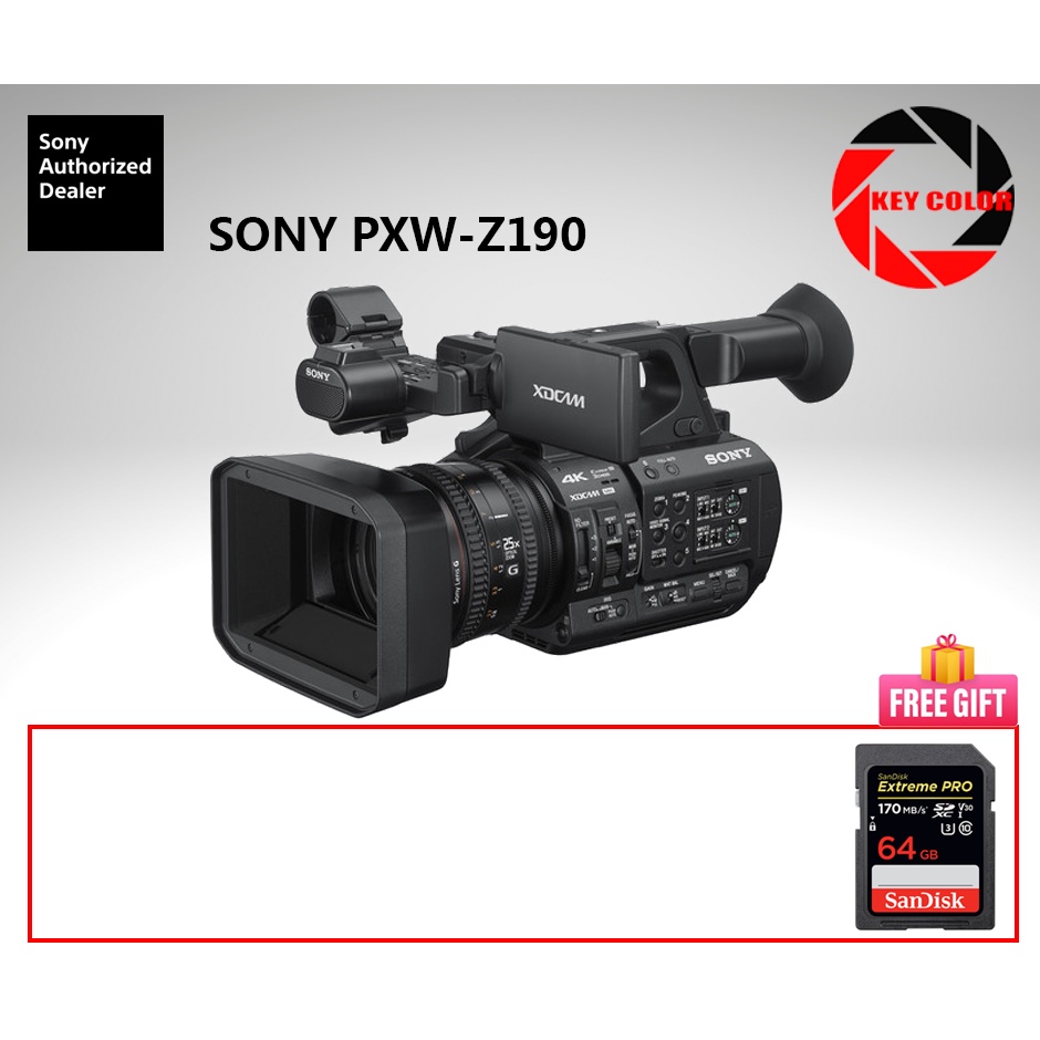 Sony PXW-Z190 4K 3-CMOS 1/3" Sensor XDCAM Camcorder (Sony Malaysia ...