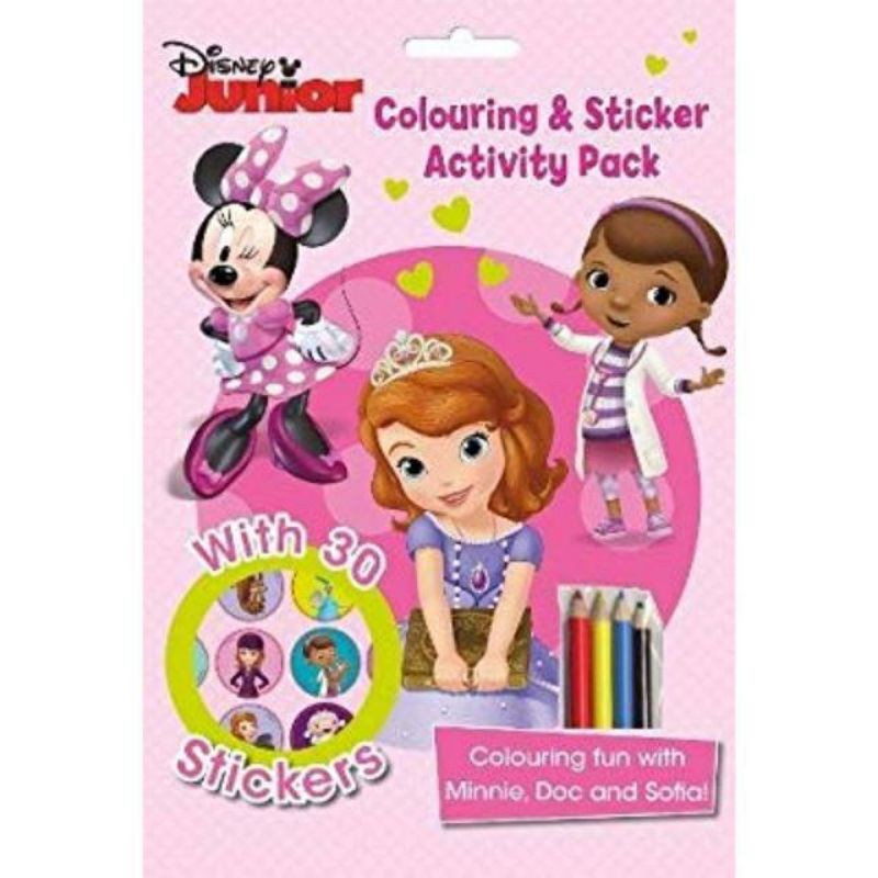 Disney Junior Coloring And Sticker Activity Pack | Shopee Malaysia