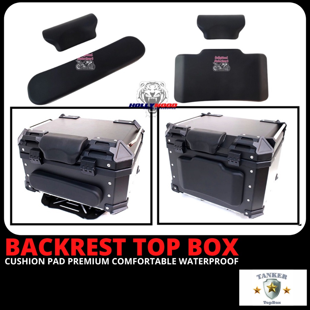 BACKREST CUSHION ALUMINIUM TOP BOX PREMIUM COMFORTABLE WATERPROOF ...