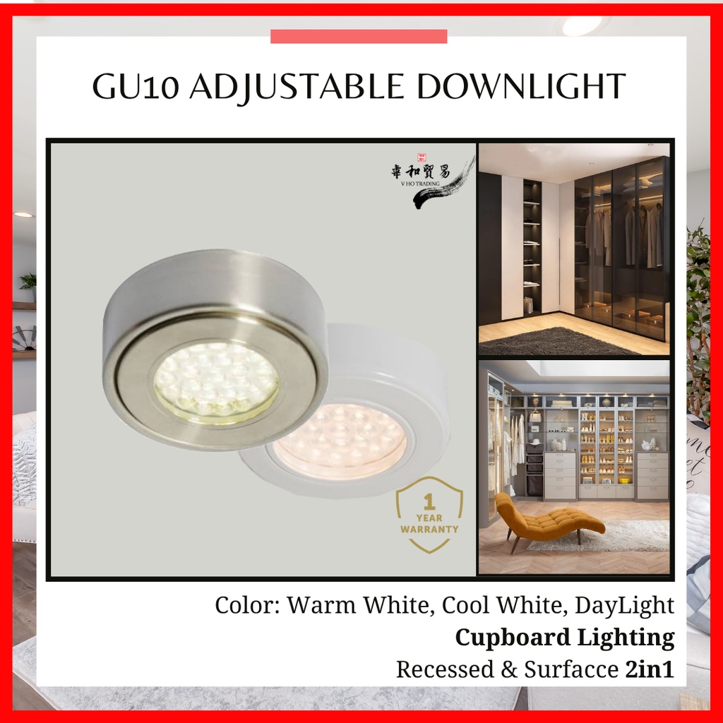LED Recessed/Mounted 2in1 Downlight, Cupboard Light, Cabinet Light ...