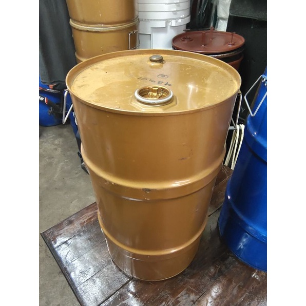 tong drum, tong besi bertangkai 60liter, tong secondhand tong terpakai ...