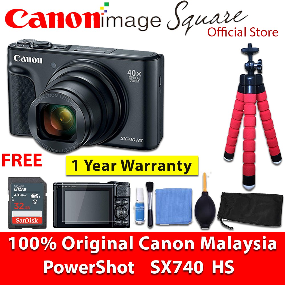 Ready Stock! Canon PowerShot SX740 HS Digital Camera-BLACK SX740HS 100% Original Canon Warranty ...