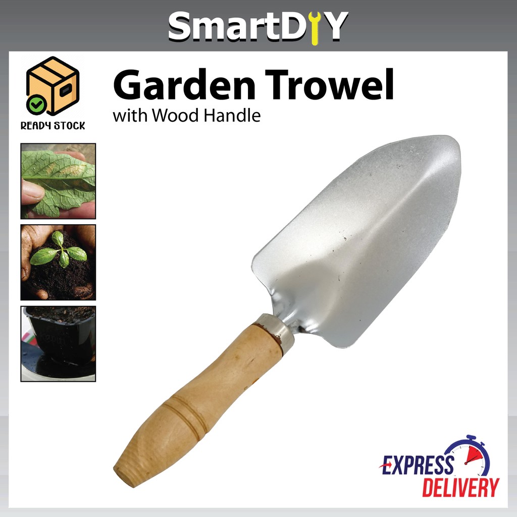 Garden Trowel With Wood Handle | Penyodok Taman Dengan Pemegang Kayu ...
